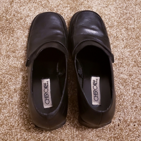 Shoes | Womens Cherokee Amaya Leather Black Loafers | Poshmark